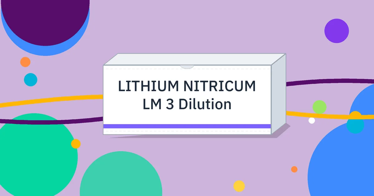 Symbolbild: Packung mit der Aufschrift LITHIUM NITRICUM LM 3 Dilution (PZN 12932364) – Verfügbarkeit und Bezug in Apotheken in Frankfurt am Main