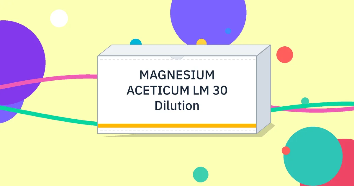 Symbolbild: Packung mit der Aufschrift MAGNESIUM ACETICUM LM 30 Dilution (PZN 12935859) – Verfügbarkeit und Bezug in Apotheken in Frankfurt am Main