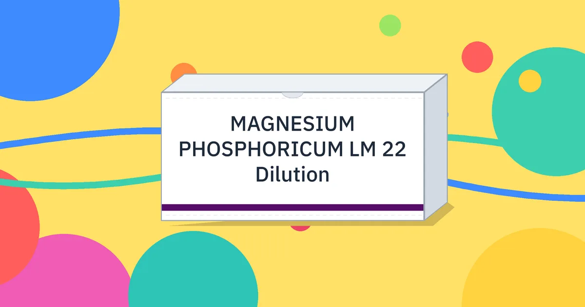 Symbolbild: Packung mit der Aufschrift MAGNESIUM PHOSPHORICUM LM 22 Dilution (PZN 12939320) – Verfügbarkeit und Bezug in Apotheken in Frankfurt am Main