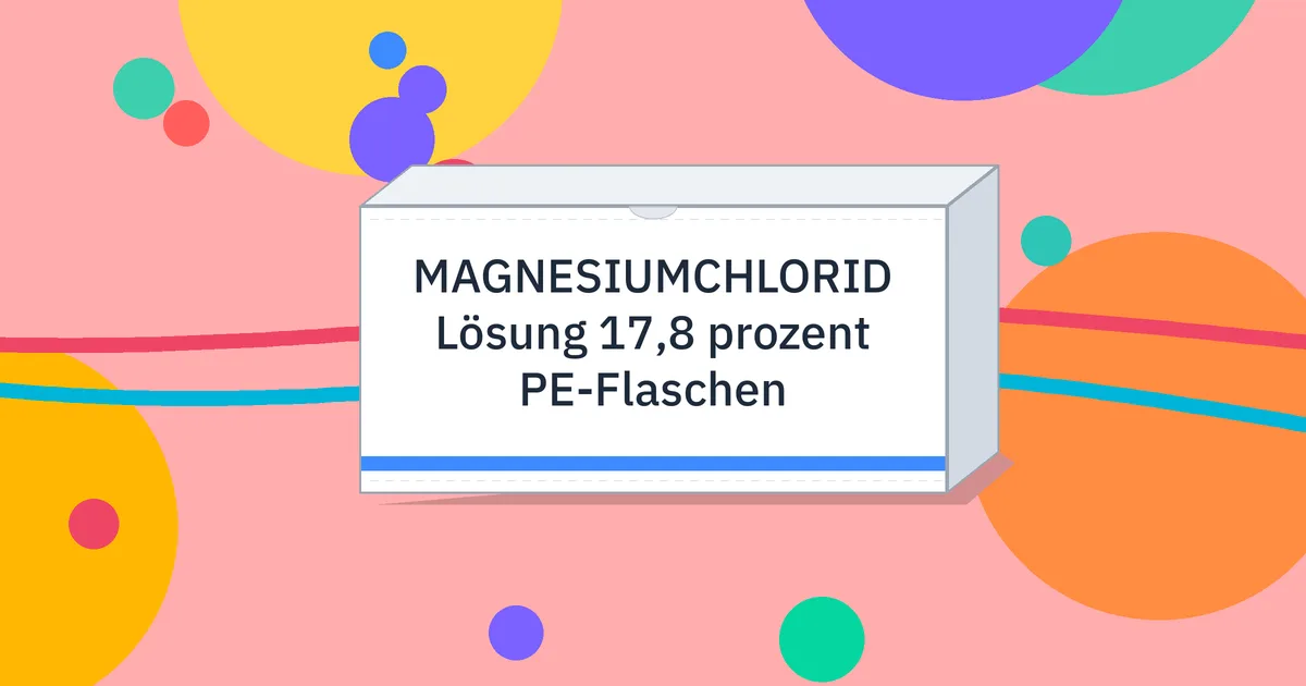 Symbolbild: Packung mit der Aufschrift MAGNESIUMCHLORID Lösung 17,8 prozent PE-Flaschen (PZN 17835542) – Verfügbarkeit und Bezug in Apotheken in Frankfurt am Main