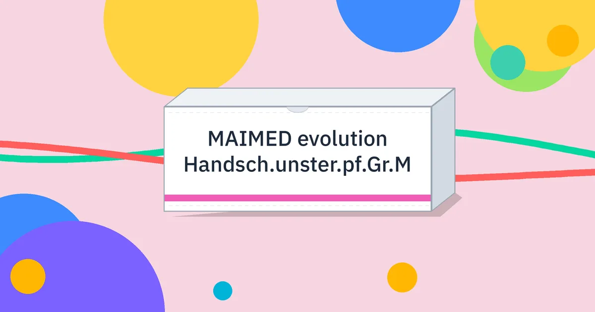 Symbolbild: Packung mit der Aufschrift MAIMED evolution Handsch.unster.pf.Gr.M (PZN 10144875) – Verfügbarkeit und Bezug in Apotheken in Frankfurt am Main
