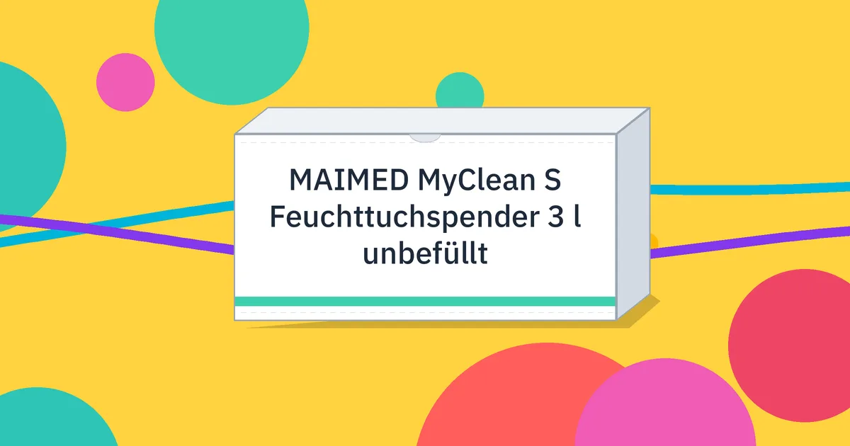 Symbolbild: Packung mit der Aufschrift MAIMED MyClean S Feuchttuchspender 3 l unbefüllt (PZN 10420068) – Verfügbarkeit und Bezug in Apotheken in Frankfurt am Main