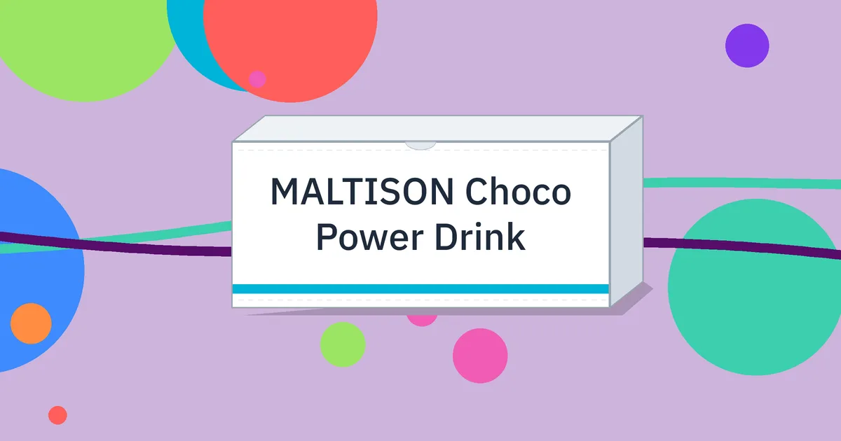 Symbolbild: Packung mit der Aufschrift MALTISON Choco Power Drink (PZN 19339899) – Verfügbarkeit und Bezug in Apotheken in Frankfurt am Main