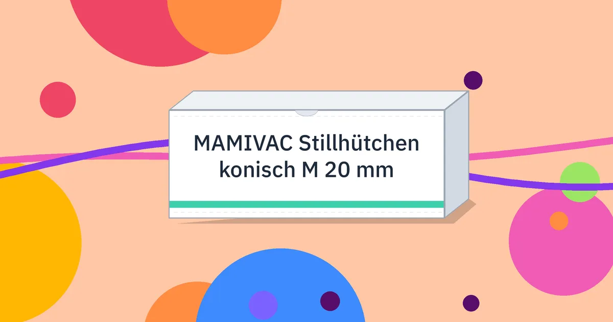 Symbolbild: Packung mit der Aufschrift MAMIVAC Stillhütchen konisch M 20 mm (PZN 17373403) – Verfügbarkeit und Bezug in Apotheken in Frankfurt am Main