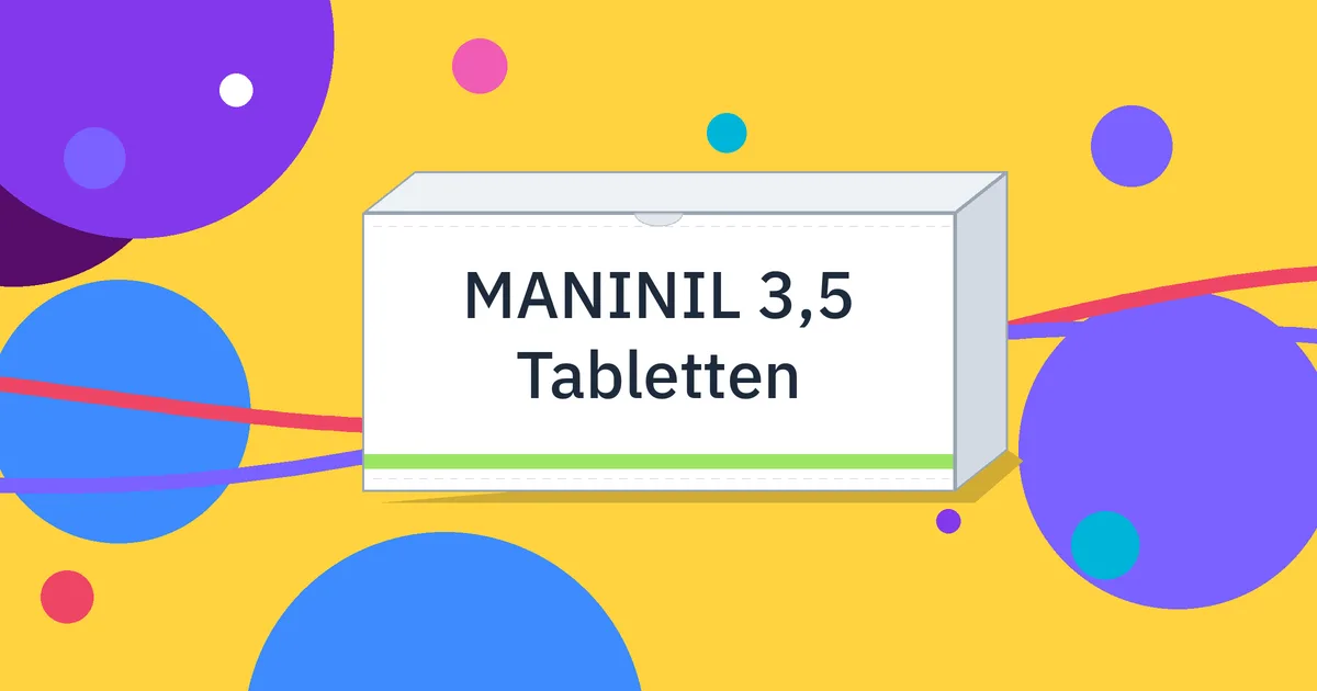 Symbolbild: Packung mit der Aufschrift MANINIL 3,5 Tabletten (PZN 04346310) – Verfügbarkeit und Bezug in Apotheken in Frankfurt am Main