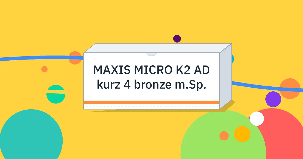 Symbolbild: Packung mit der Aufschrift MAXIS MICRO K2 AD kurz 4 bronze m.Sp. (PZN 17673625) – Verfügbarkeit und Bezug in Apotheken in Frankfurt am Main