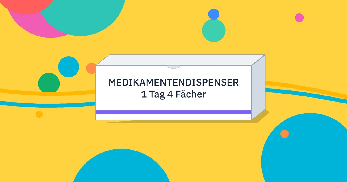 Symbolbild: Packung mit der Aufschrift MEDIKAMENTENDISPENSER 1 Tag 4 Fächer (PZN 10809470) – Verfügbarkeit und Bezug in Apotheken in Frankfurt am Main