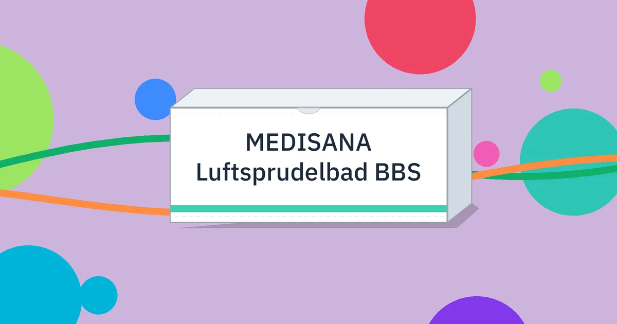 Symbolbild: Packung mit der Aufschrift MEDISANA Luftsprudelbad BBS (PZN 16744168) – Verfügbarkeit und Bezug in Apotheken in Frankfurt am Main