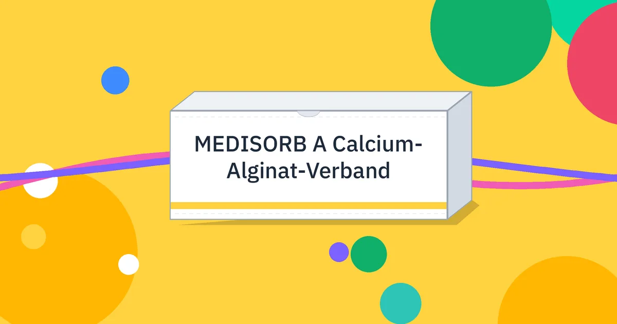 Symbolbild: Packung mit der Aufschrift MEDISORB A Calcium-Alginat-Verband (PZN 12700470) – Verfügbarkeit und Bezug in Apotheken in Frankfurt am Main