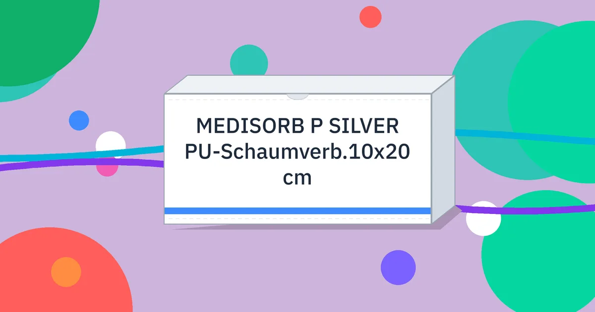 Symbolbild: Packung mit der Aufschrift MEDISORB P SILVER PU-Schaumverb.10x20 cm (PZN 18018934) – Verfügbarkeit und Bezug in Apotheken in Frankfurt am Main
