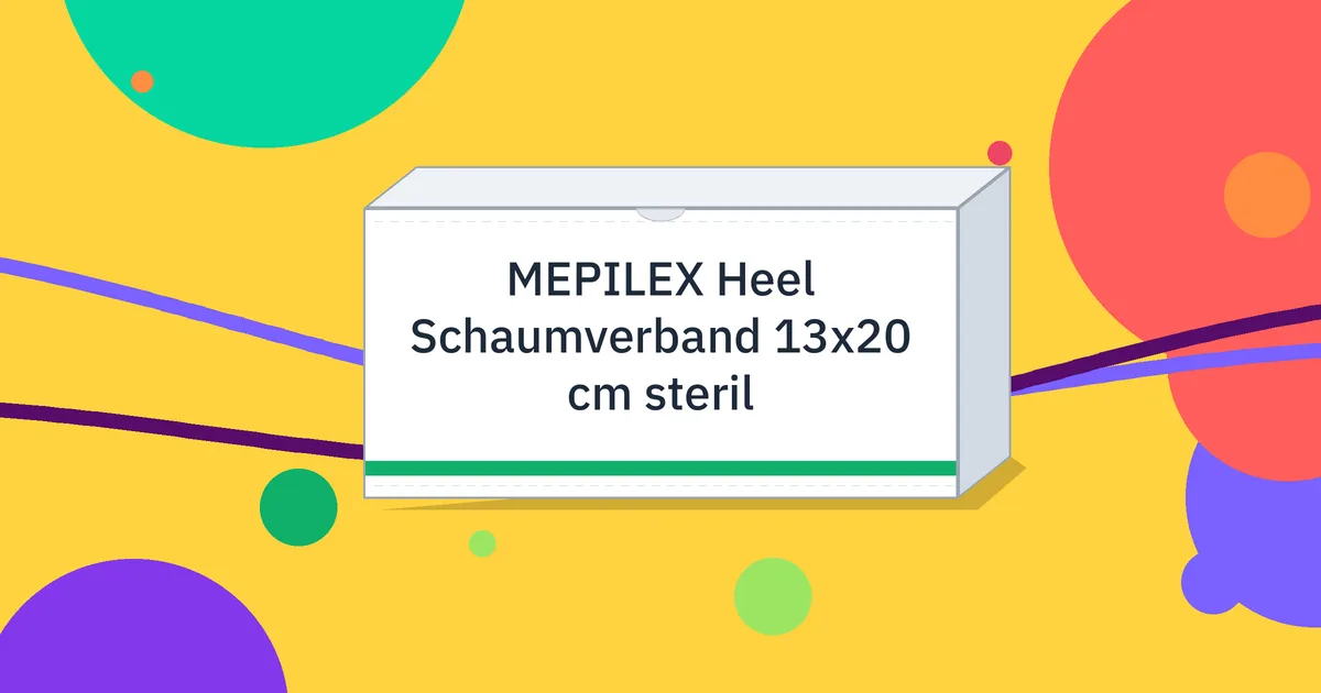 Symbolbild: Packung mit der Aufschrift MEPILEX Heel Schaumverband 13x20 cm steril (PZN 18052517) – Verfügbarkeit und Bezug in Apotheken in Frankfurt am Main