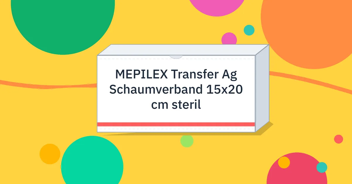 Symbolbild: Packung mit der Aufschrift MEPILEX Transfer Ag Schaumverband 15x20 cm steril (PZN 20354496) – Verfügbarkeit und Bezug in Apotheken in Frankfurt am Main