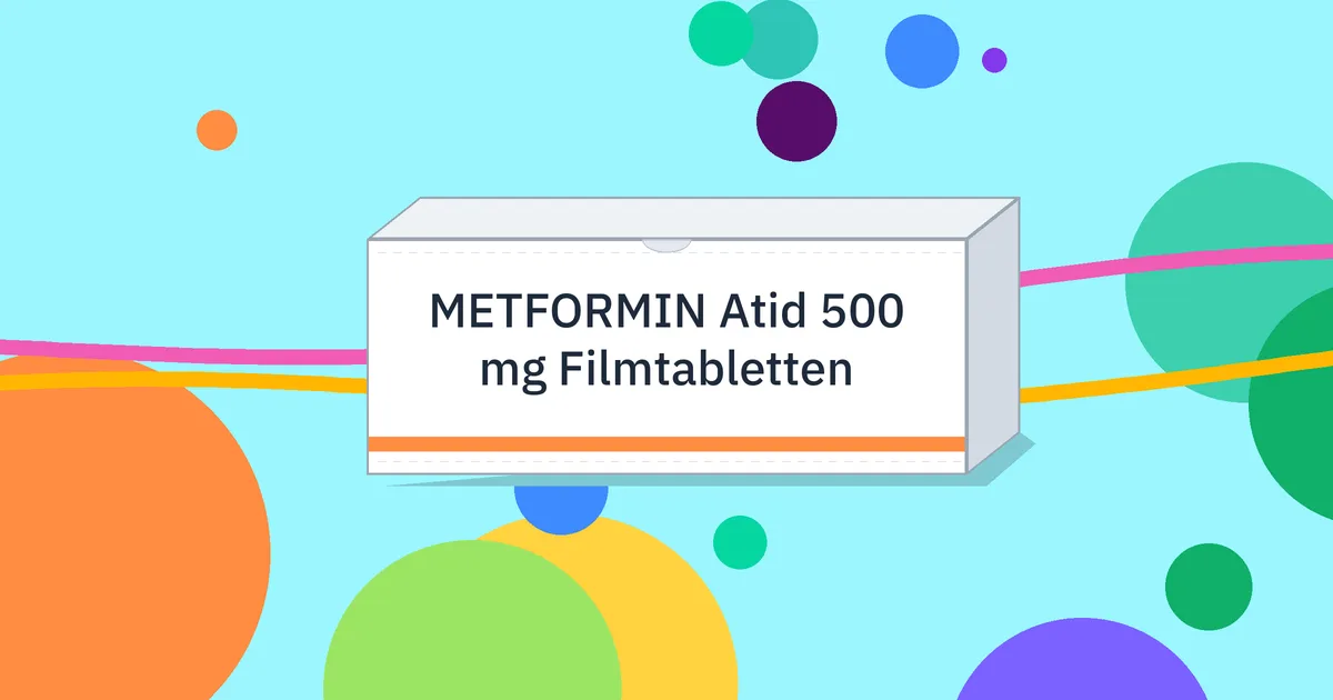 Symbolbild: Packung mit der Aufschrift METFORMIN Atid 500 mg Filmtabletten (PZN 05542220) – Verfügbarkeit und Bezug in Apotheken in Frankfurt am Main