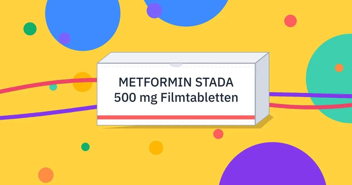 Symbolbild: Packung mit der Aufschrift METFORMIN STADA 500 mg Filmtabletten (PZN 08714779) – Verfügbarkeit und Bezug in Apotheken in Frankfurt am Main