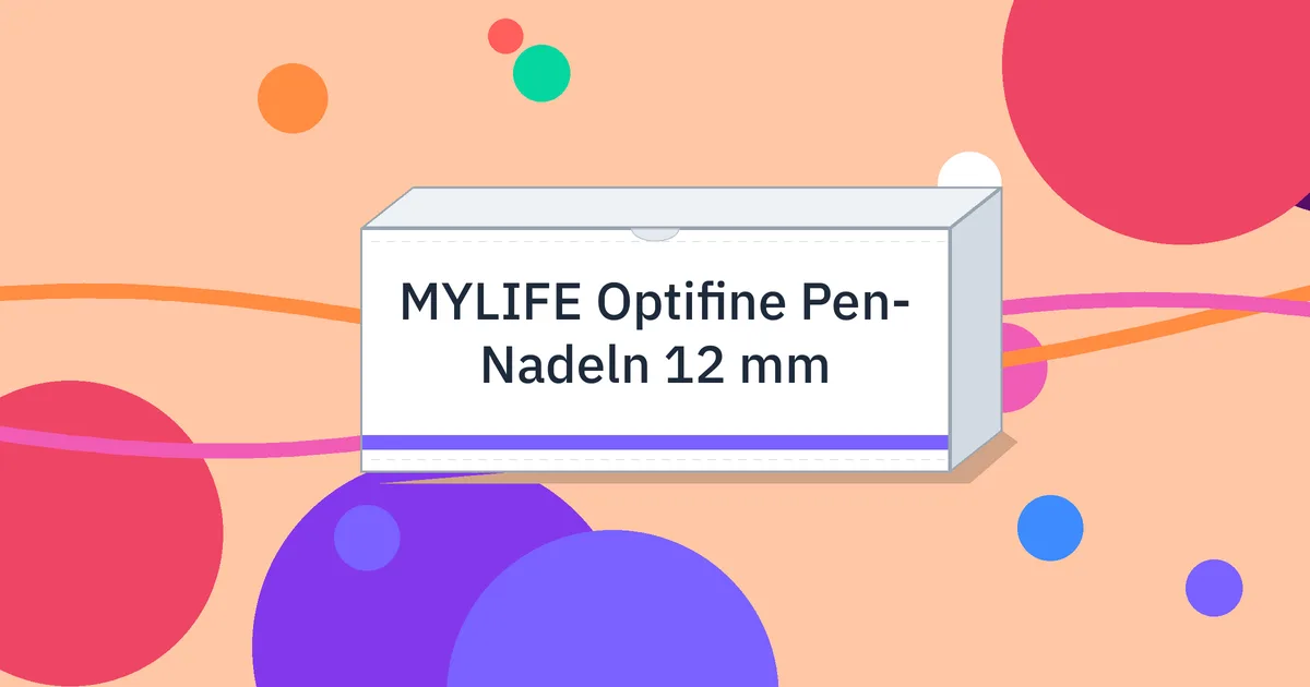 Symbolbild: Packung mit der Aufschrift MYLIFE Optifine Pen-Nadeln 12 mm (PZN 10257881) – Verfügbarkeit und Bezug in Apotheken in Frankfurt am Main