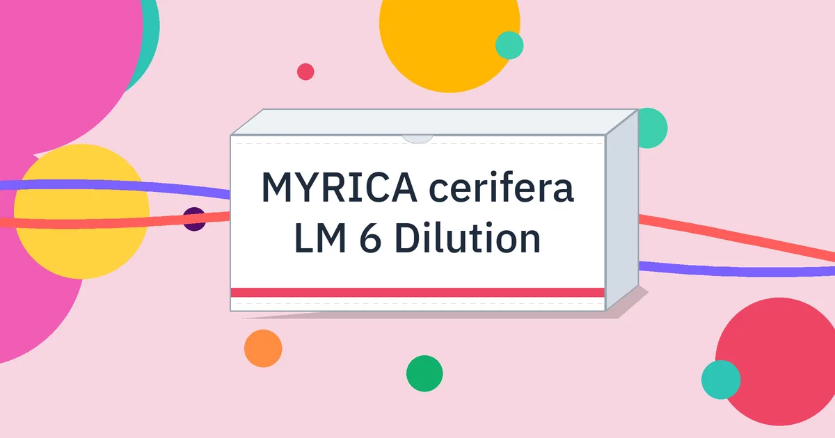 Symbolbild: Packung mit der Aufschrift MYRICA cerifera LM 6 Dilution (PZN 12957045) – Verfügbarkeit und Bezug in Apotheken in Frankfurt am Main