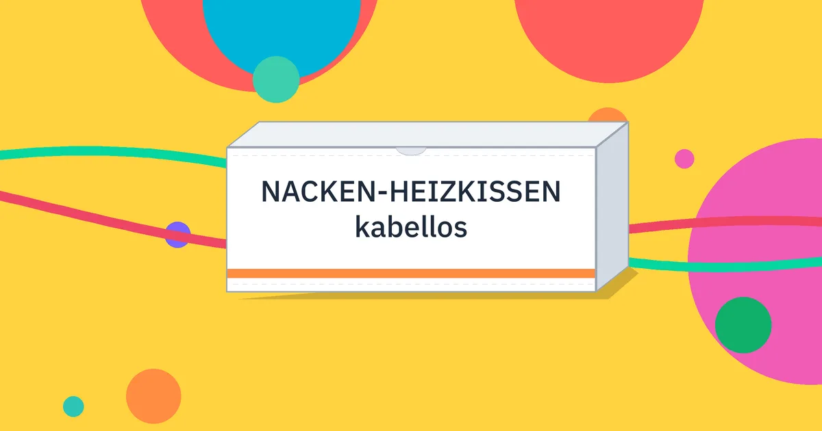 Symbolbild: Packung mit der Aufschrift NACKEN-HEIZKISSEN kabellos (PZN 11067941) – Verfügbarkeit und Bezug in Apotheken in Frankfurt am Main