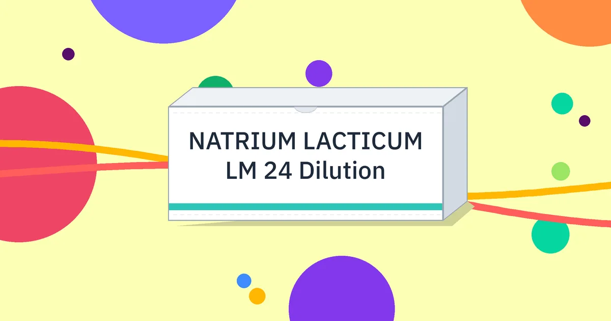 Symbolbild: Packung mit der Aufschrift NATRIUM LACTICUM LM 24 Dilution (PZN 12964950) – Verfügbarkeit und Bezug in Apotheken in Frankfurt am Main