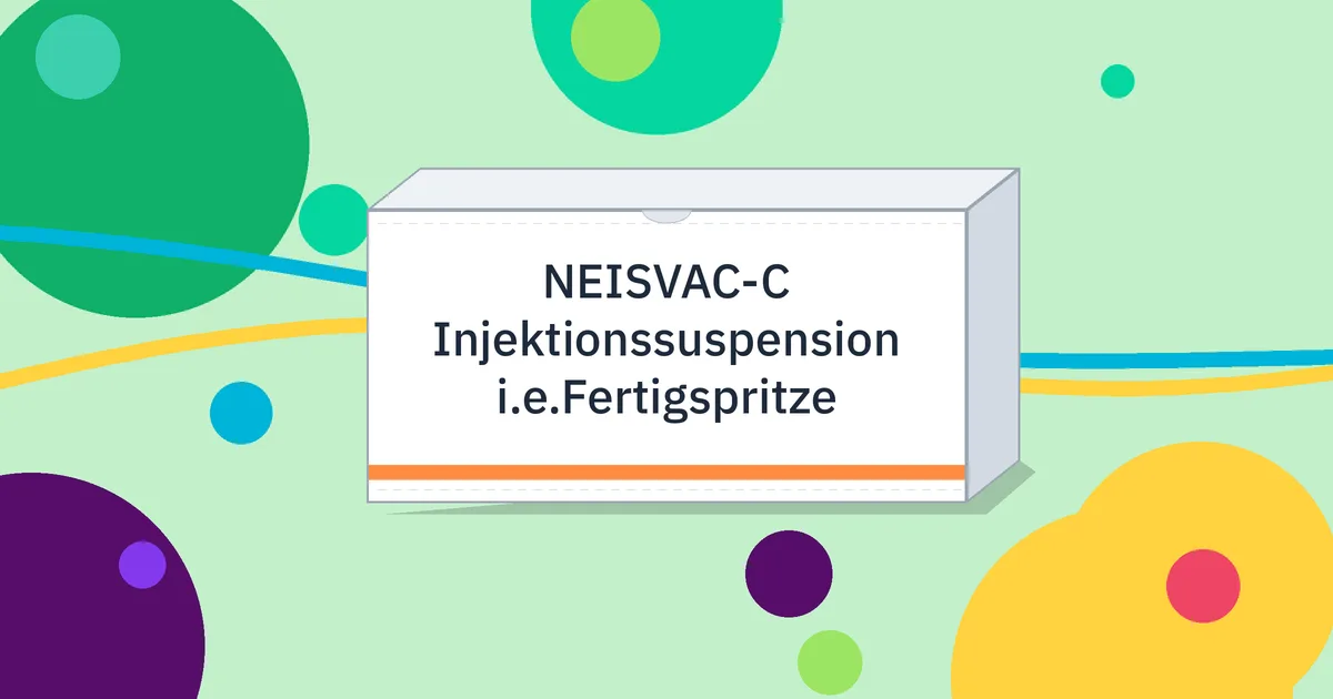 Symbolbild: Packung mit der Aufschrift NEISVAC-C Injektionssuspension i.e.Fertigspritze (PZN 01985481) – Verfügbarkeit und Bezug in Apotheken in Frankfurt am Main