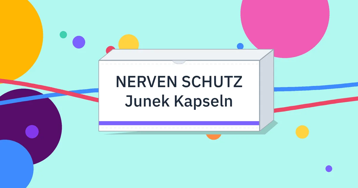 Symbolbild: Packung mit der Aufschrift NERVEN SCHUTZ Junek Kapseln (PZN 10829716) – Verfügbarkeit und Bezug in Apotheken in Frankfurt am Main