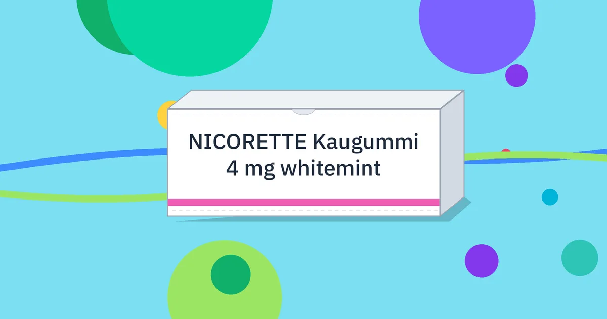 Symbolbild: Packung mit der Aufschrift NICORETTE Kaugummi 4 mg whitemint (PZN 18035588) – Verfügbarkeit und Bezug in Apotheken in Frankfurt am Main