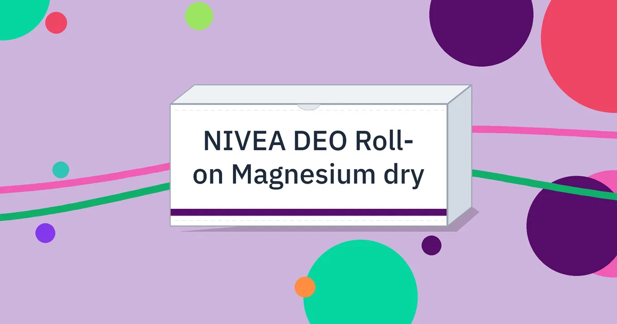 Symbolbild: Packung mit der Aufschrift NIVEA DEO Roll-on Magnesium dry (PZN 17625603) – Verfügbarkeit und Bezug in Apotheken in Frankfurt am Main