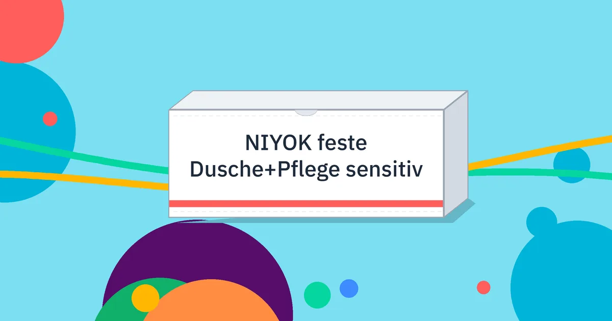 Symbolbild: Packung mit der Aufschrift NIYOK feste Dusche+Pflege sensitiv (PZN 18836609) – Verfügbarkeit und Bezug in Apotheken in Frankfurt am Main