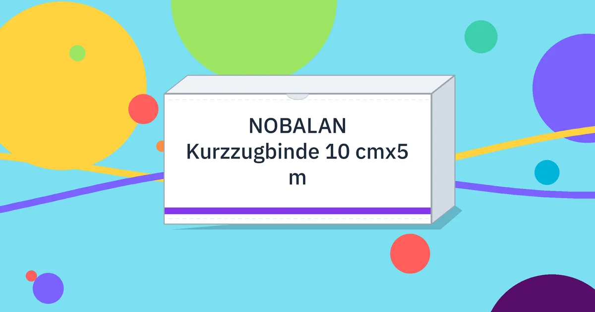 Symbolbild: Packung mit der Aufschrift NOBALAN Kurzzugbinde 10 cmx5 m (PZN 03770709) – Verfügbarkeit und Bezug in Apotheken in Frankfurt am Main