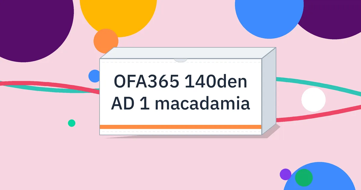 Symbolbild: Packung mit der Aufschrift OFA365 140den AD 1 macadamia (PZN 16722681) – Verfügbarkeit und Bezug in Apotheken in Frankfurt am Main