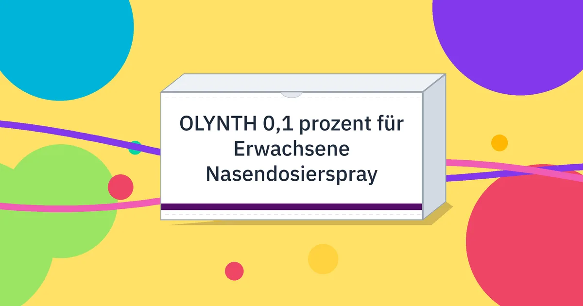 Symbolbild: Packung mit der Aufschrift OLYNTH 0,1 prozent für Erwachsene Nasendosierspray (PZN 02340421) – Verfügbarkeit und Bezug in Apotheken in Frankfurt am Main