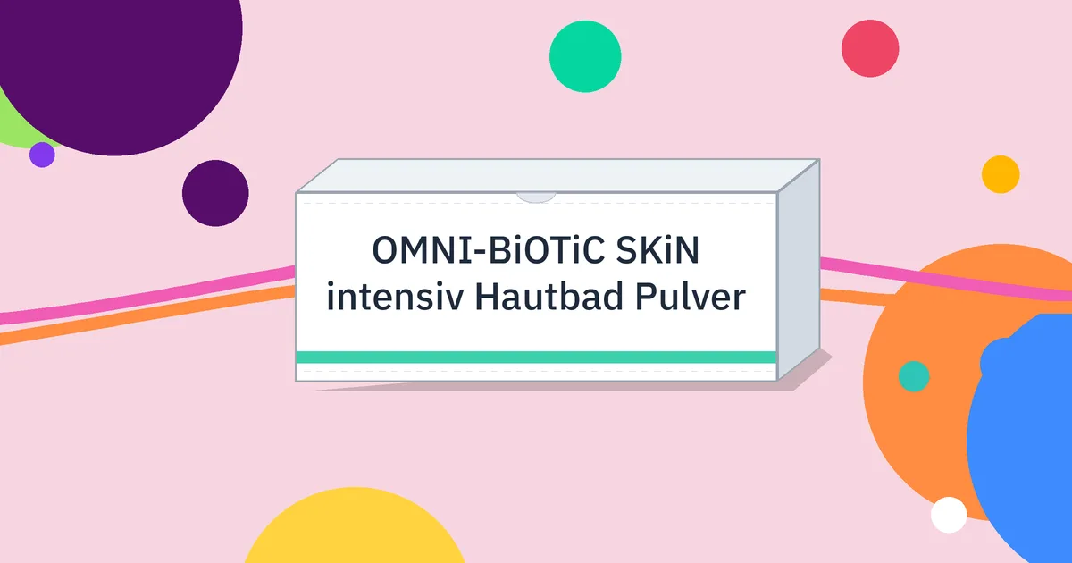 Symbolbild: Packung mit der Aufschrift OMNI-BiOTiC SKiN intensiv Hautbad Pulver (PZN 19382932) – Verfügbarkeit und Bezug in Apotheken in Frankfurt am Main