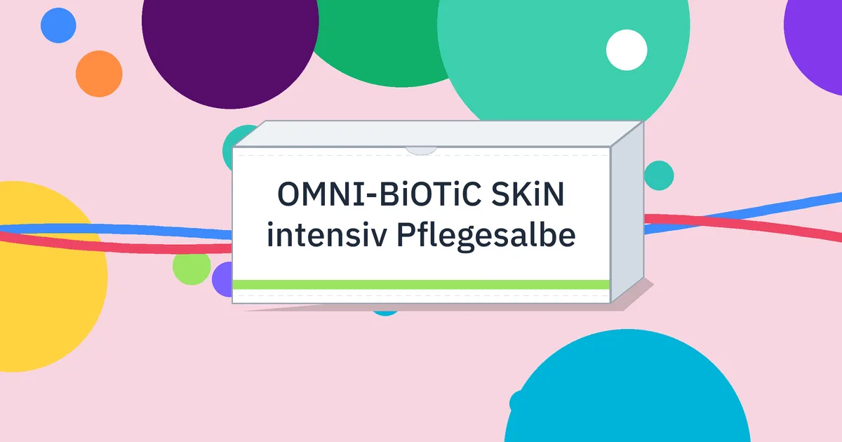 Symbolbild: Packung mit der Aufschrift OMNI-BiOTiC SKiN intensiv Pflegesalbe (PZN 19382978) – Verfügbarkeit und Bezug in Apotheken in Frankfurt am Main