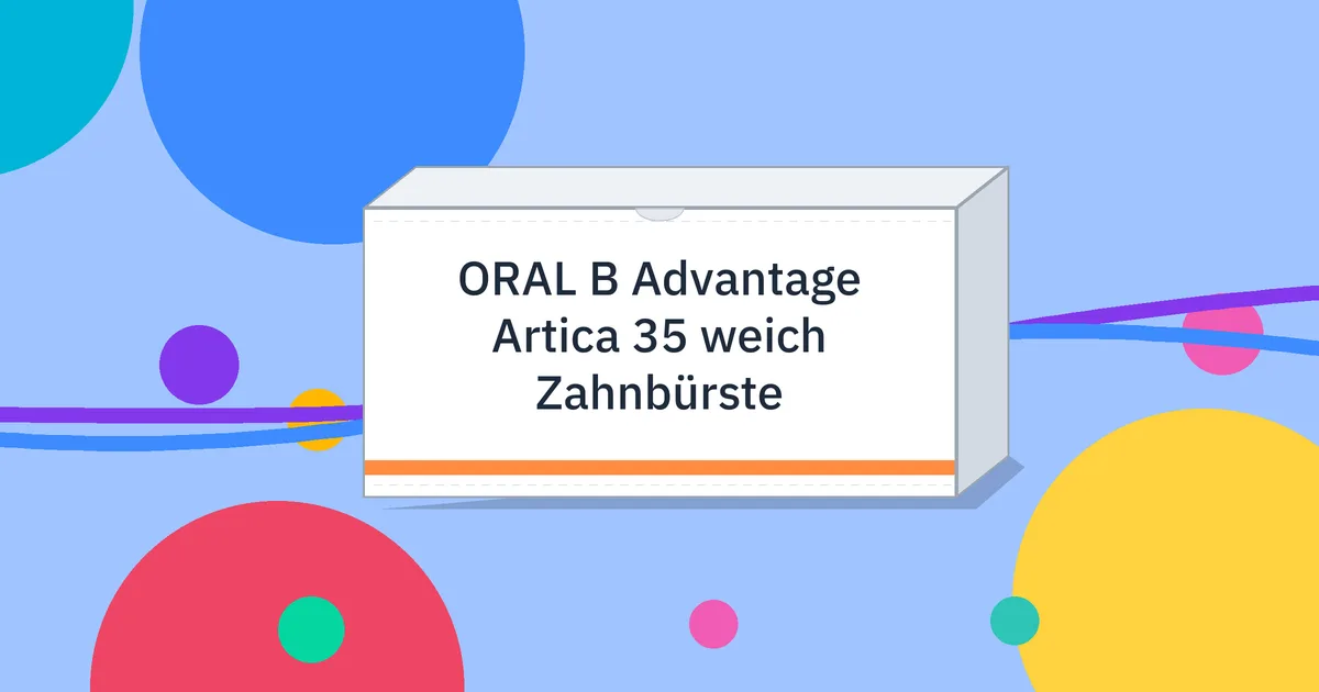 Symbolbild: Packung mit der Aufschrift ORAL B Advantage Artica 35 weich Zahnbürste (PZN 02948200) – Verfügbarkeit und Bezug in Apotheken in Frankfurt am Main