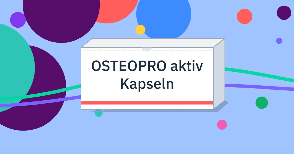 Symbolbild: Packung mit der Aufschrift OSTEOPRO aktiv Kapseln (PZN 10949797) – Verfügbarkeit und Bezug in Apotheken in Frankfurt am Main