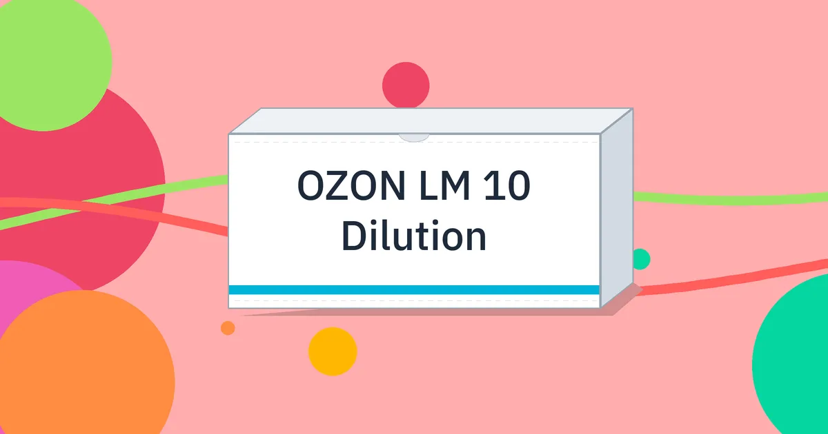 Symbolbild: Packung mit der Aufschrift OZON LM 10 Dilution (PZN 12974440) – Verfügbarkeit und Bezug in Apotheken in Frankfurt am Main