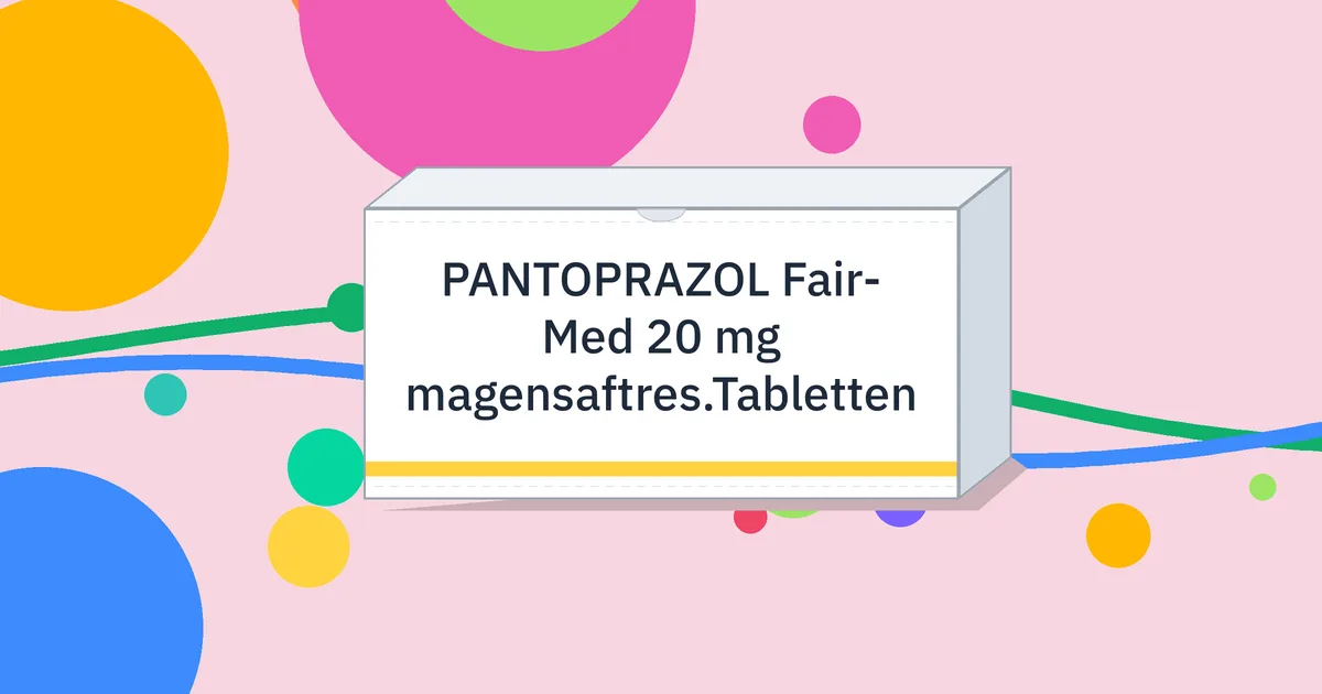 Symbolbild: Packung mit der Aufschrift PANTOPRAZOL Fair-Med 20 mg magensaftres.Tabletten (PZN 15243234) – Verfügbarkeit und Bezug in Apotheken in Frankfurt am Main