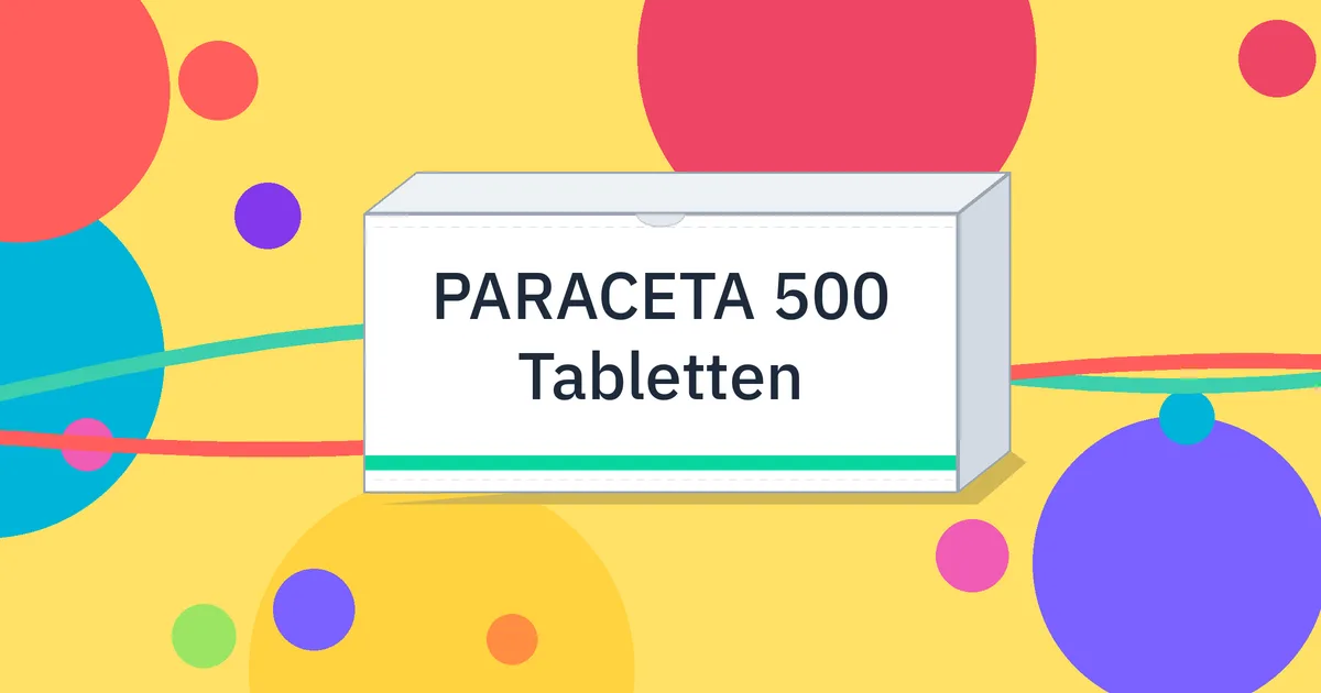 Symbolbild: Packung mit der Aufschrift PARACETA 500 Tabletten (PZN 15743853) – Verfügbarkeit und Bezug in Apotheken in Frankfurt am Main