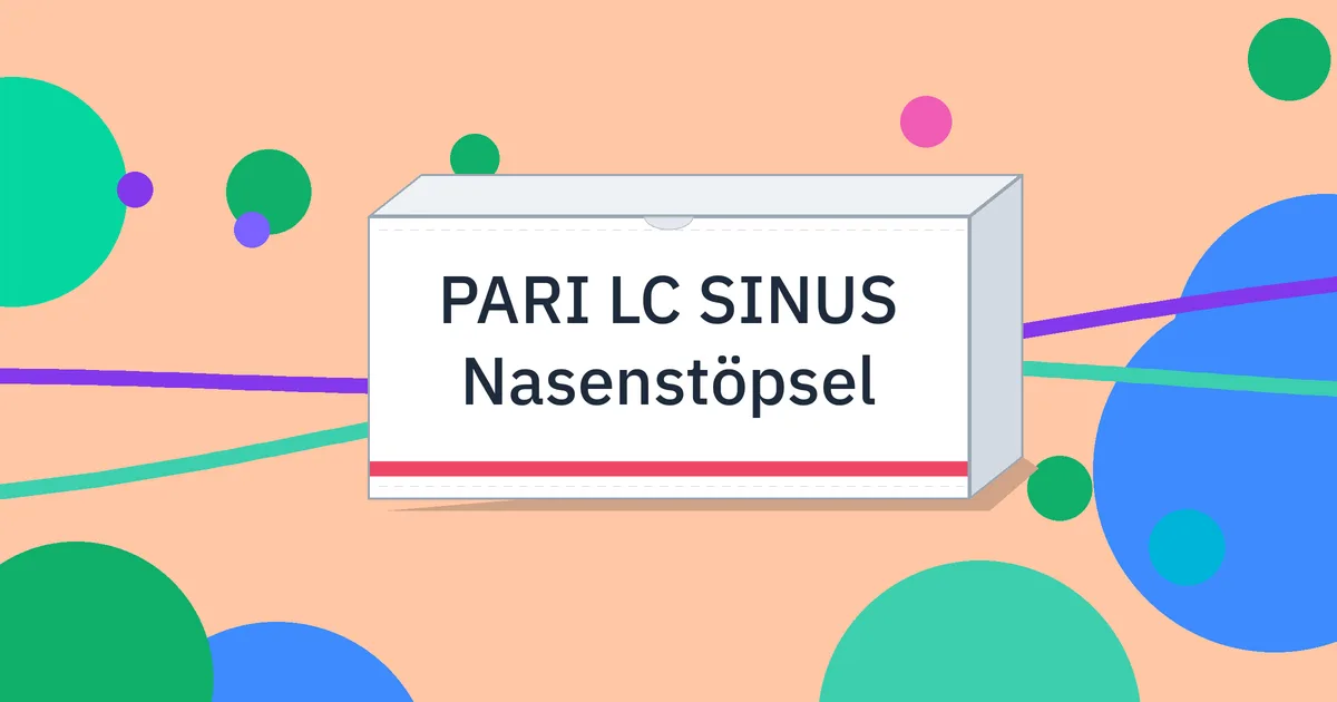 Symbolbild: Packung mit der Aufschrift PARI LC SINUS Nasenstöpsel (PZN 19230487) – Verfügbarkeit und Bezug in Apotheken in Frankfurt am Main