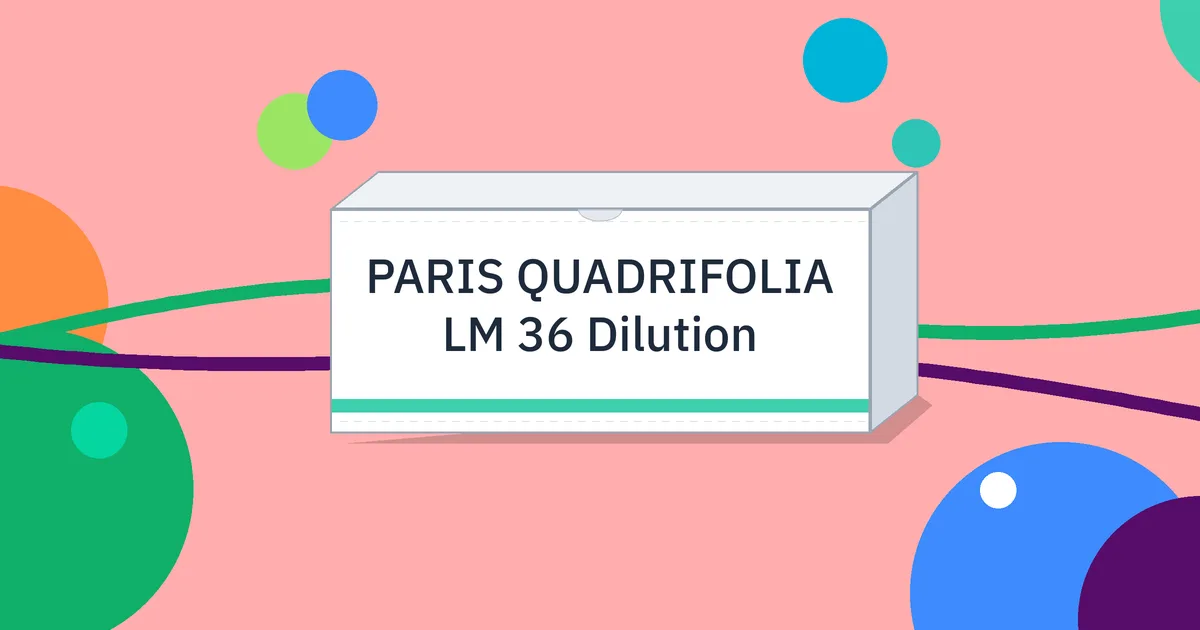 Symbolbild: Packung mit der Aufschrift PARIS QUADRIFOLIA LM 36 Dilution (PZN 13632078) – Verfügbarkeit und Bezug in Apotheken in Frankfurt am Main