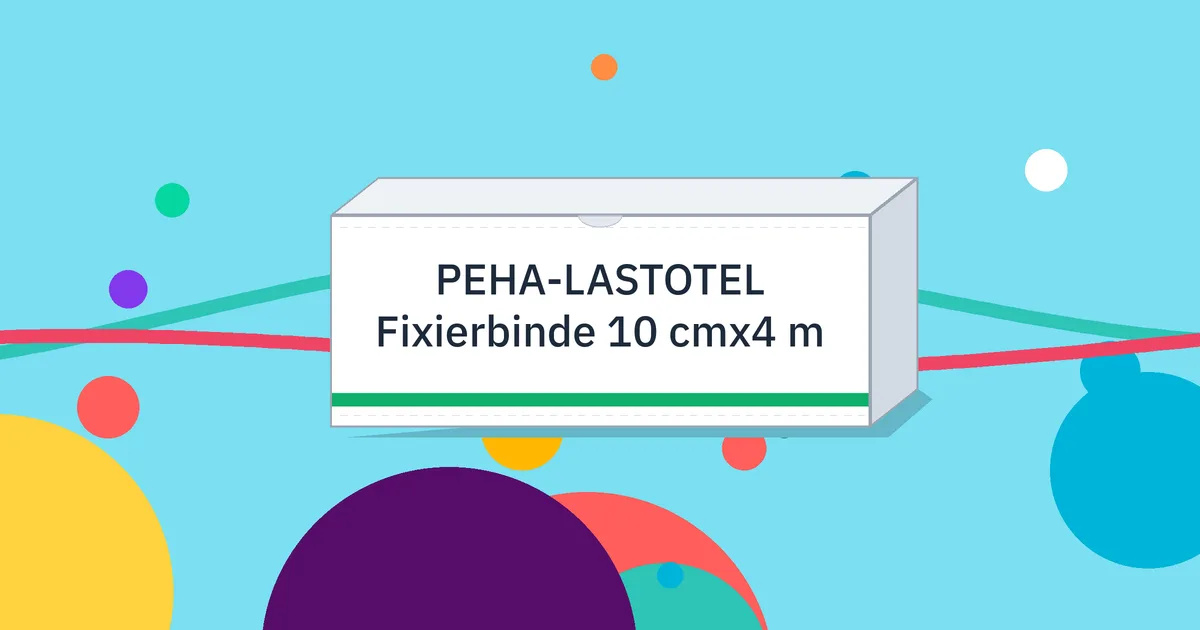 Symbolbild: Packung mit der Aufschrift PEHA-LASTOTEL Fixierbinde 10 cmx4 m (PZN 10069346) – Verfügbarkeit und Bezug in Apotheken in Frankfurt am Main