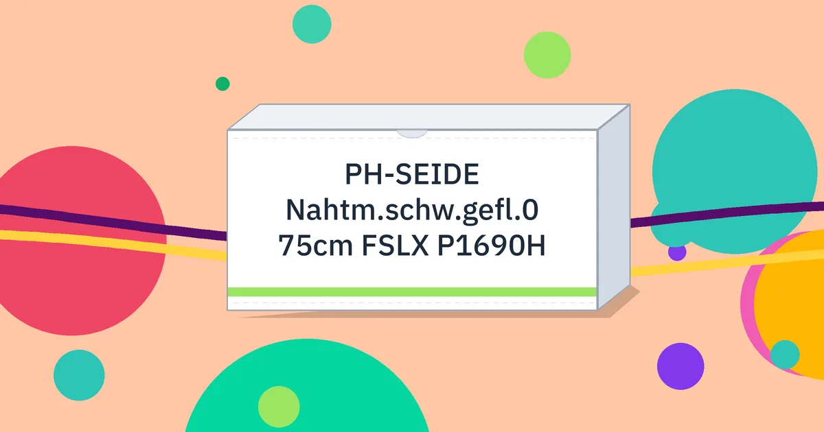 Symbolbild: Packung mit der Aufschrift PH-SEIDE Nahtm.schw.gefl.0 75cm FSLX P1690H (PZN 16628344) – Verfügbarkeit und Bezug in Apotheken in Frankfurt am Main