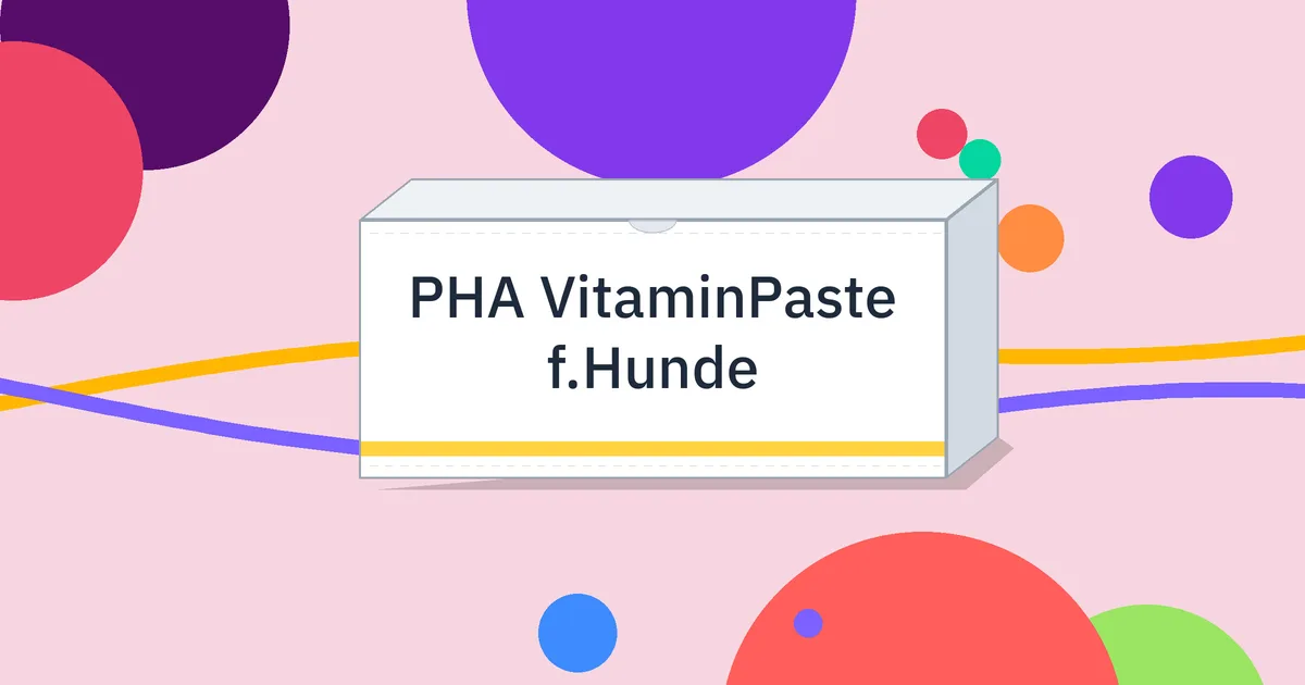 Symbolbild: Packung mit der Aufschrift PHA VitaminPaste f.Hunde (PZN 19225693) – Verfügbarkeit und Bezug in Apotheken in Frankfurt am Main