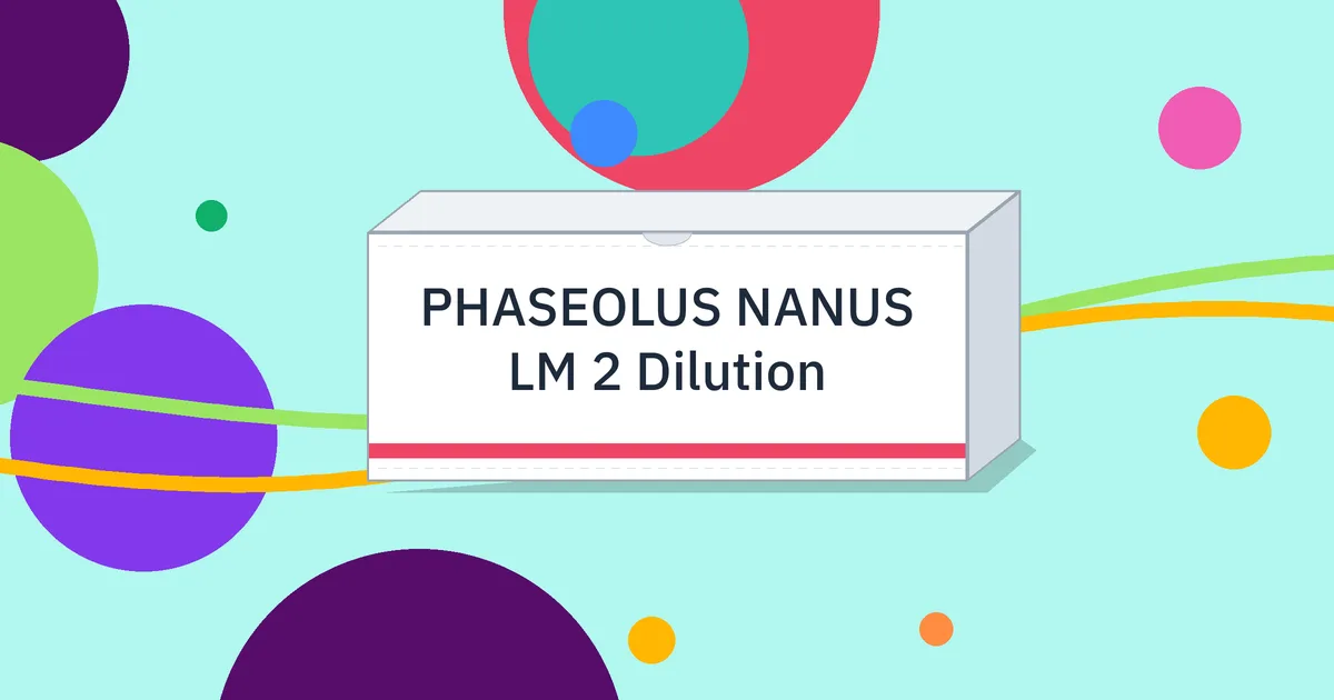 Symbolbild: Packung mit der Aufschrift PHASEOLUS NANUS LM 2 Dilution (PZN 13636834) – Verfügbarkeit und Bezug in Apotheken in Frankfurt am Main