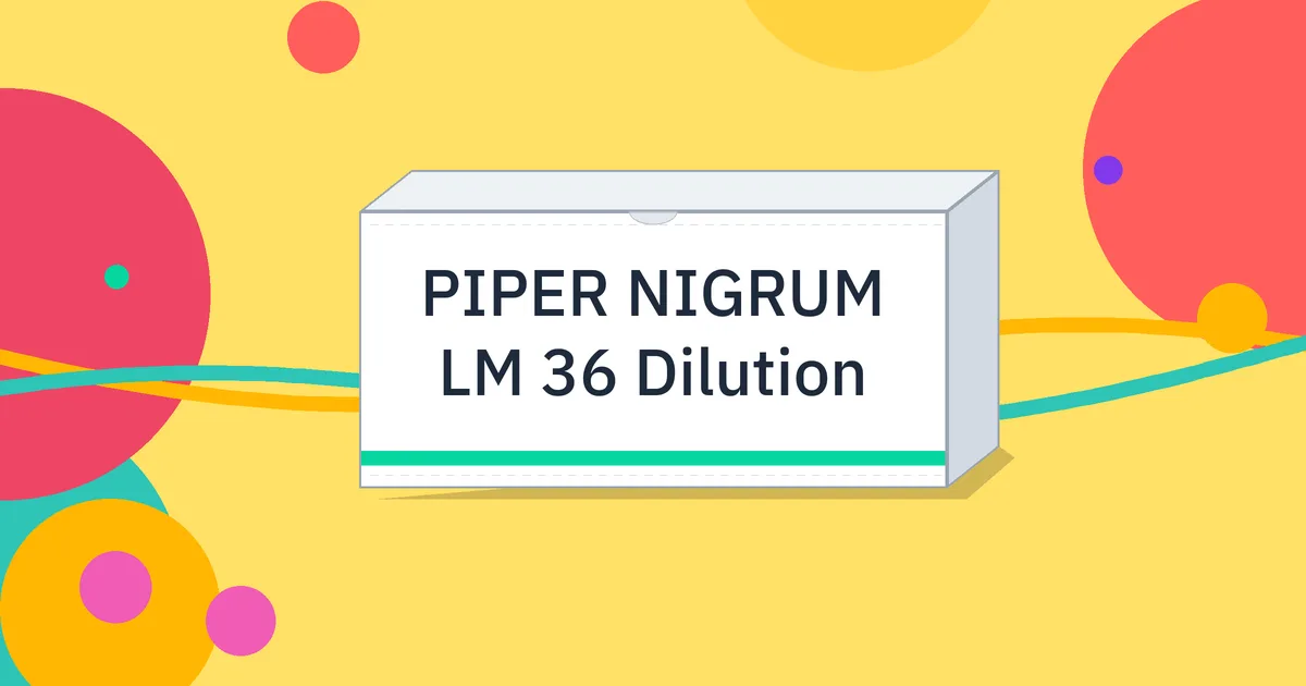 Symbolbild: Packung mit der Aufschrift PIPER NIGRUM LM 36 Dilution (PZN 13645075) – Verfügbarkeit und Bezug in Apotheken in Frankfurt am Main
