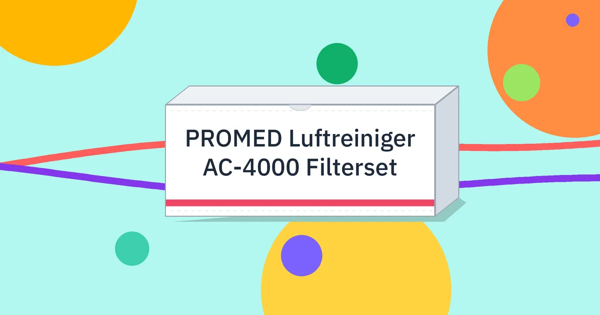 Symbolbild: Packung mit der Aufschrift PROMED Luftreiniger AC-4000 Filterset (PZN 18132831) – Verfügbarkeit und Bezug in Apotheken in Frankfurt am Main