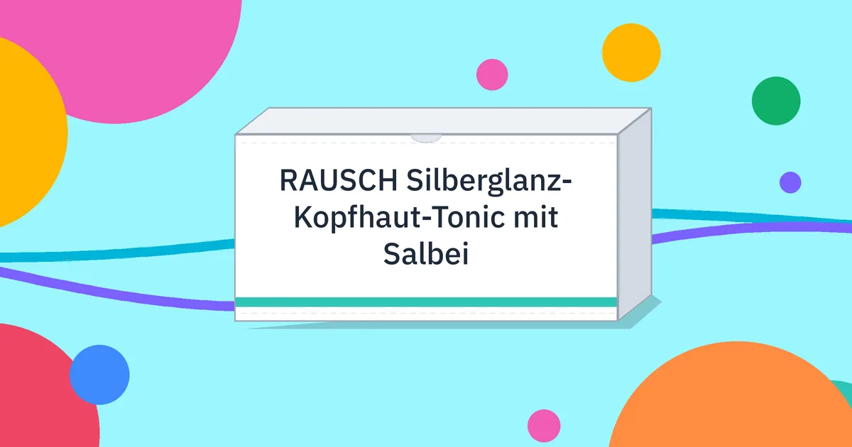 Symbolbild: Packung mit der Aufschrift RAUSCH Silberglanz-Kopfhaut-Tonic mit Salbei (PZN 18742819) – Verfügbarkeit und Bezug in Apotheken in Frankfurt am Main