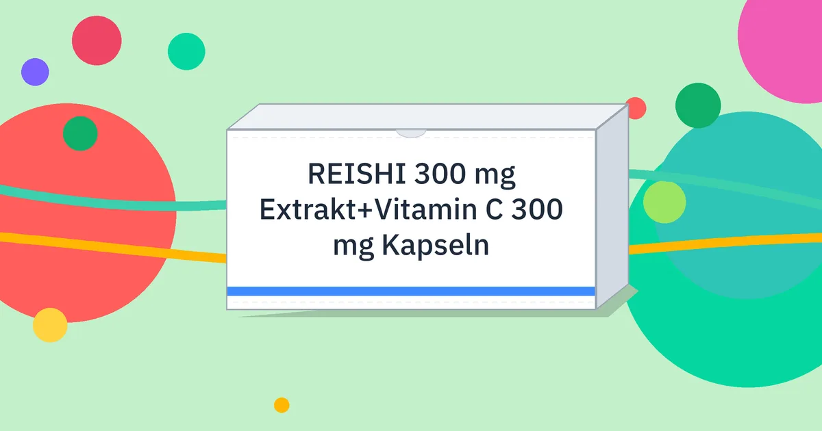 Symbolbild: Packung mit der Aufschrift REISHI 300 mg Extrakt+Vitamin C 300 mg Kapseln (PZN 17591896) – Verfügbarkeit und Bezug in Apotheken in Frankfurt am Main