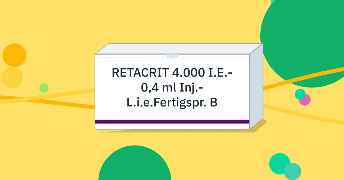 Symbolbild: Packung mit der Aufschrift RETACRIT 4.000 I.E.-0,4 ml Inj.-L.i.e.Fertigspr. B (PZN 12360330) – Verfügbarkeit und Bezug in Apotheken in Frankfurt am Main
