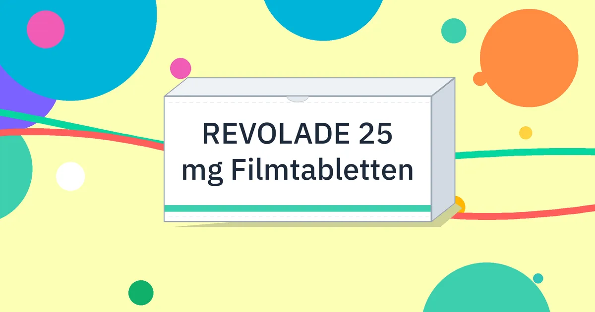 Symbolbild: Packung mit der Aufschrift REVOLADE 25 mg Filmtabletten (PZN 16904614) – Verfügbarkeit und Bezug in Apotheken in Frankfurt am Main