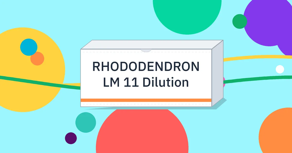 Symbolbild: Packung mit der Aufschrift RHODODENDRON LM 11 Dilution (PZN 13050838) – Verfügbarkeit und Bezug in Apotheken in Frankfurt am Main